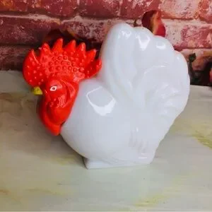 Avon | Accents | Vintage Avon Country Kitchen Rooster Milk Glass ...